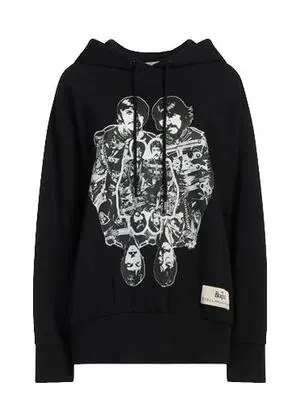 Stella McCartney Cotton Blend Graphic Hoodie - Black