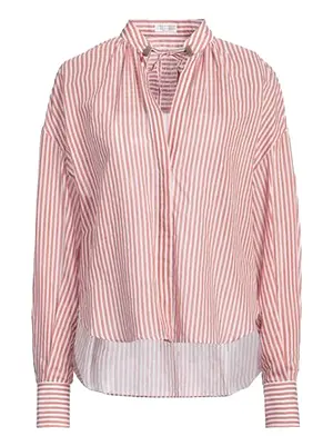 Brunello Cucinelli Shirt With Bow Detail - Red