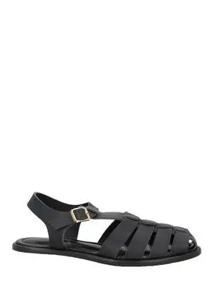 OA NON-FASHION Calfskin Fisherman Sandals - Black