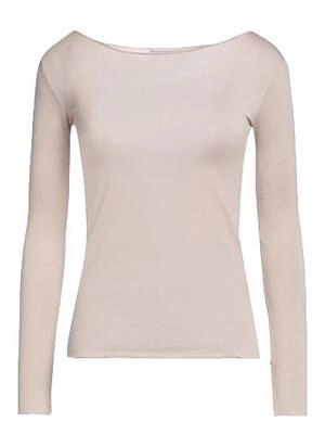 Alpha Studio Woman T-shirt Sand Size 4 Cotton, Polyamide Beige