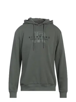 John Richmond JOHN RICHMOND Fleece Embroidered Logo Hoodie Green