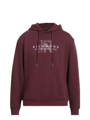 John Richmond Fleece Embroidered Logo Hoodie - Red
