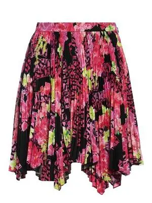 Versace Pleated Mini Skirt Fuchsia