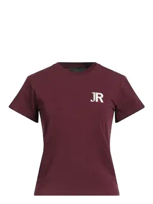 John Richmond Cotton And Elastane T-shirt With Embroidered Logo - Red