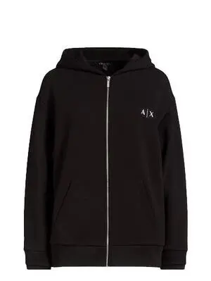 Armani Exchange French Terry Hooded Sweatshirt - Black
