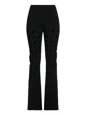 Versace Wide Leg Openwork Trousers - Black