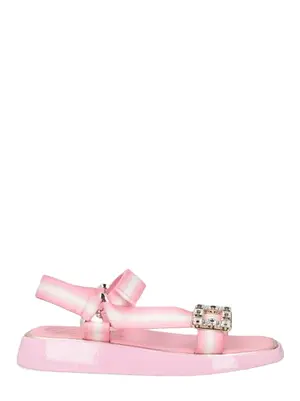 ROGER VIVIER Sandals In Textile Fibers - Pink