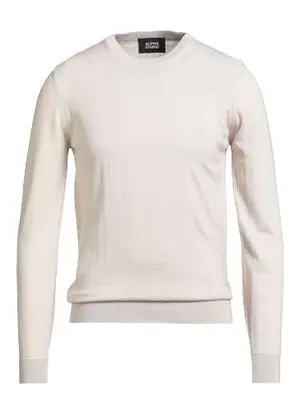 Alpha Studio Sweater Ivory Merino Wool - White