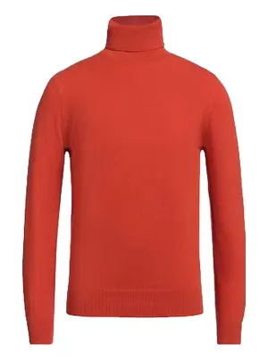 Alpha Studio Turtleneck Geelong Wool Sweater - Orange