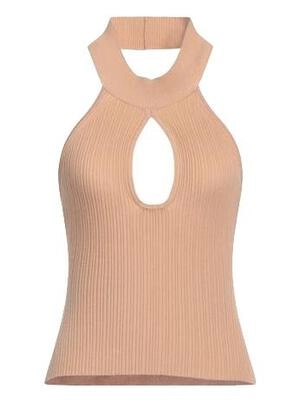 VICOLO Turtleneck Knit Top - Sand