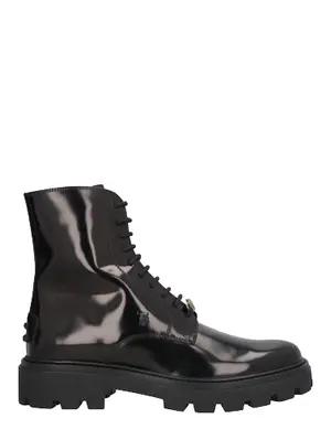 TOD'S Leather Ankle Boots - Black