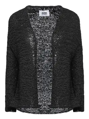 Alpha Studio Knitted Cardigan - Black