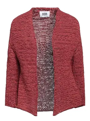 Alpha Studio Knitted Cardigan - Red