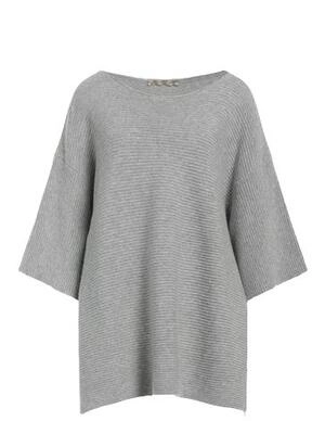 IESSE Knitted Mélange Sweater - Grey