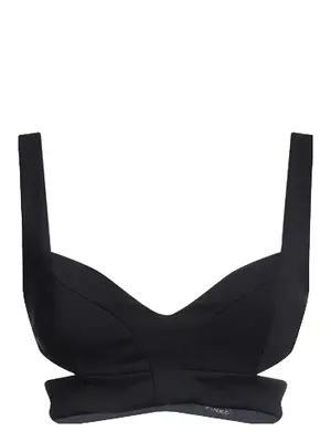 Pinko Jersey Crop Top - Black