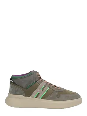 Hogan Leather High-top Sneakers - Green