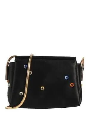 Marni Cross-body Bag In Viscose, Silk, And Brass Black