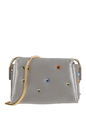 Marni Cross-body Bag In Viscose, Silk, And Brass Grey