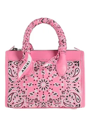 Amiri Handbag In Leather And Textile Fibers - Pink