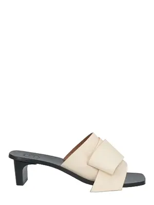 ATP ATELIER Leather Slide Sandals - White