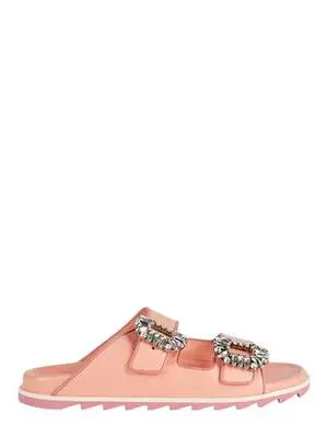 ROGER VIVIER Sandals In Soft Leather - Salmon Pink