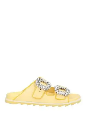 ROGER VIVIER Sandals In Soft Leather - Yellow