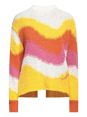 Marni Knitted Multicolor Sweater - Yellow