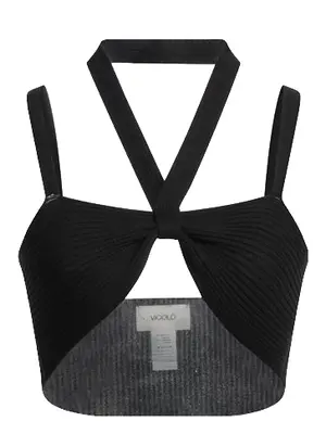 VICOLO VICOLO Knit Crop Top Black