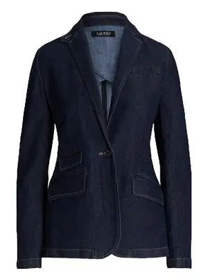 Ralph Lauren Denim Single-breasted Blazer - Blue