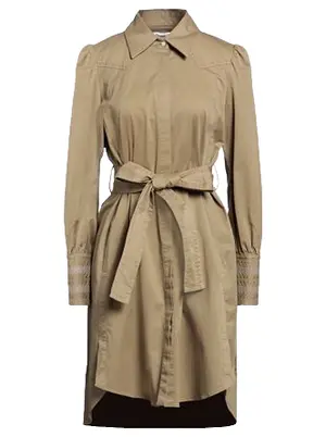 DONDUP Mini Shirt Dress - Beige
