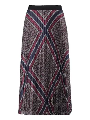 SANDRO Midi Pleated Skirt