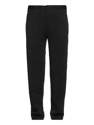 Emporio Armani Tapered Jacquard Casual Pants - Black