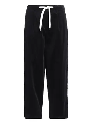 Emporio Armani Cotton Corduroy Tapered Trousers Black