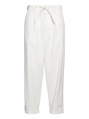 Emporio Armani Cotton Corduroy Tapered Trousers - White
