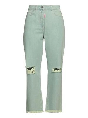 TWINSET Cotton Denim Straight-leg Jeans - Light Green