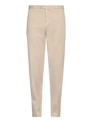 Fedeli Man Pants Pastel Yellow Size 37 Cotton, Cashmere, Elastane Beige