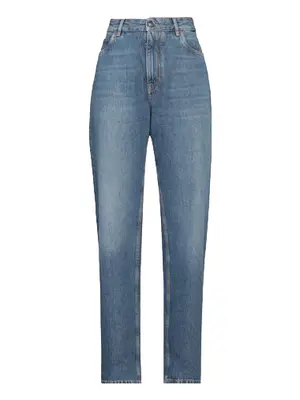 Etro Straight-leg Jeans With Leather Trim - Blue