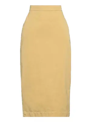 Max Mara Gabardine Pencil Midi Skirt - Yellow