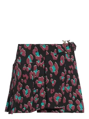 Pinko Mini Leopard-print Wrap Skirt - Black