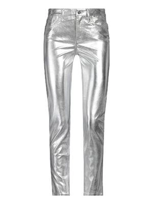 Armani Exchange Skinny Coated Metallic Pants - Silver