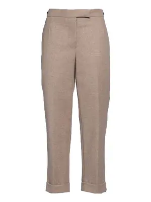 Thom Browne Straight-leg Virgin Wool Pants - Beige