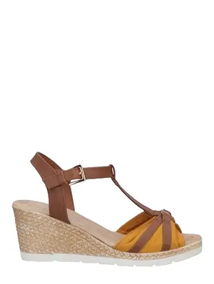 TOM TAILOR Sandals With Wedge Heel - Yellow