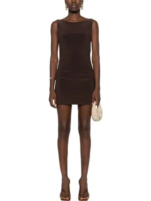 Norma Kamali Pickleball Mini Dress - Brown