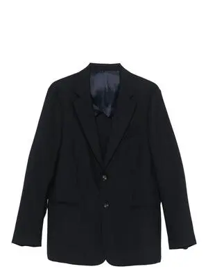 Emporio Armani Notched-lapels Blazer - Blue