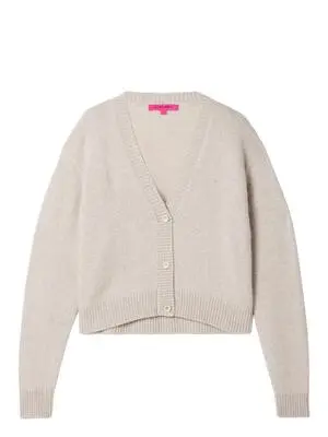 THE ELDER STATESMAN Cropped Cashmere Cardigan - Gray