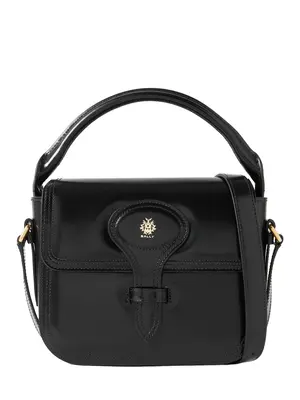 Bally Beckett Flat Mini Glossed-leather Tote - Black