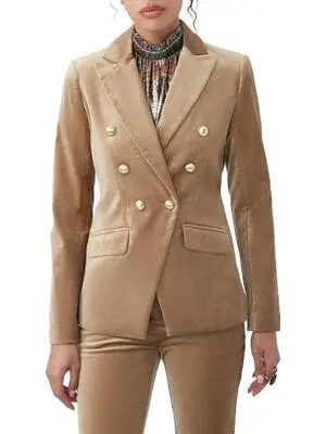 Trina Turk Trina Turk Midlands Velveteen Jacket Gold