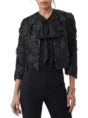 Trina Turk Dalina Embroidered Jacket - Black