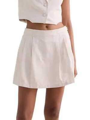 REISTOR Cotton Tweed Skorts - Checkered