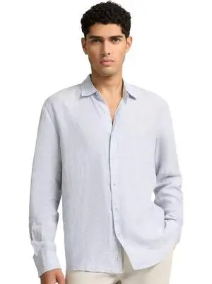Onia Linen Long Sleeve Shirt - Light Grey